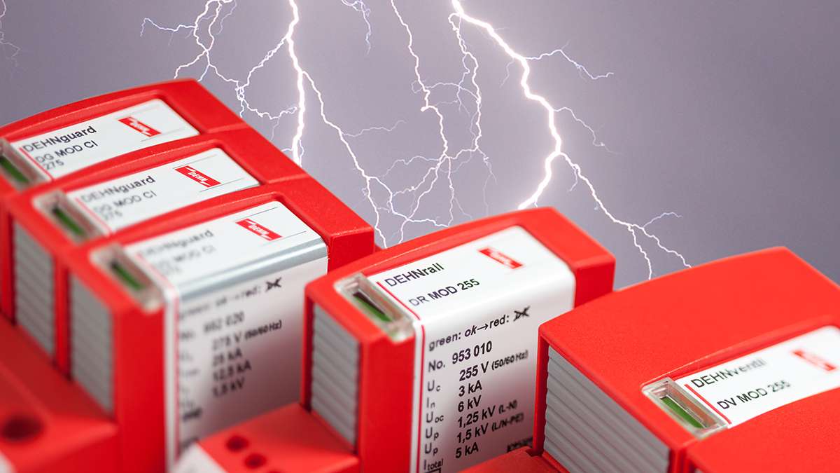 Surge protection for power supply systems (Red/Line)